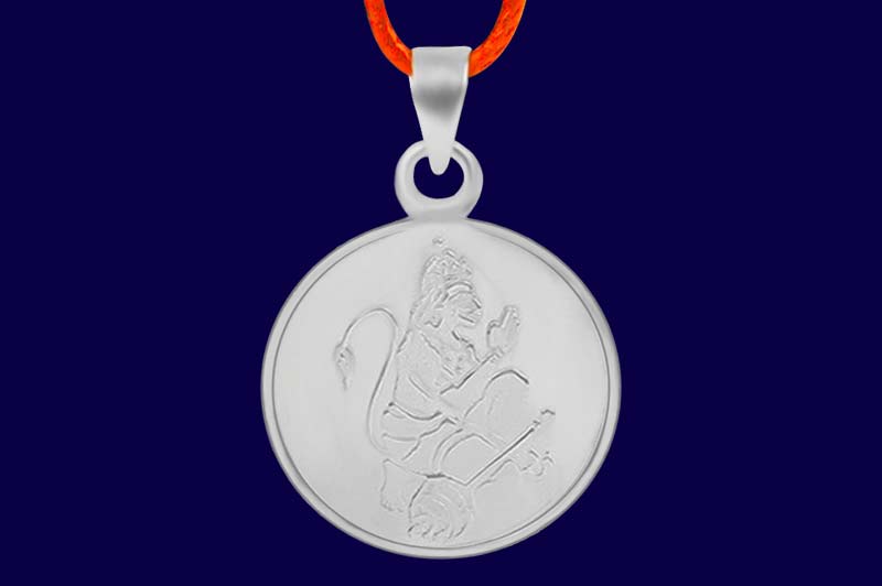 Buy Hanuman Yantra Locket in Silver from Shaligram Shala